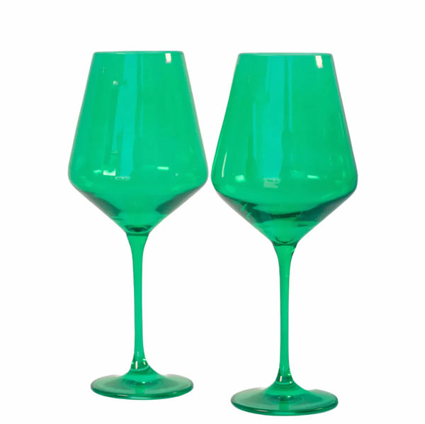 Estelle Kelly Green Wine Glasses – Waiting On Martha