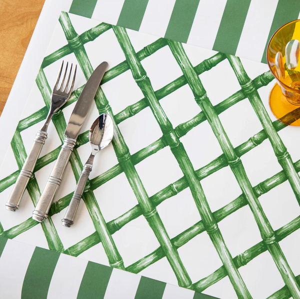 Green Bamboo Lattice Placemat – Waiting On Martha
