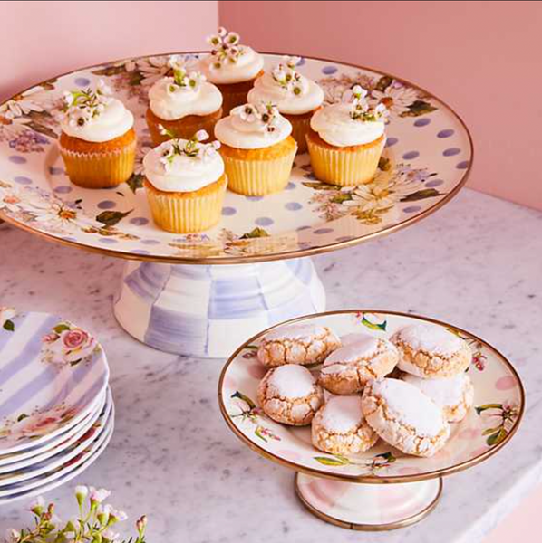 MacKenzie Childs Wildflowers Enamel Pedestal Platter – Waiting On Martha