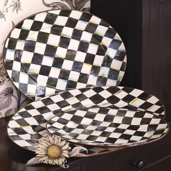 MacKenzie Childs Courtly Check Enamel Oval Platter – Waiting On Martha