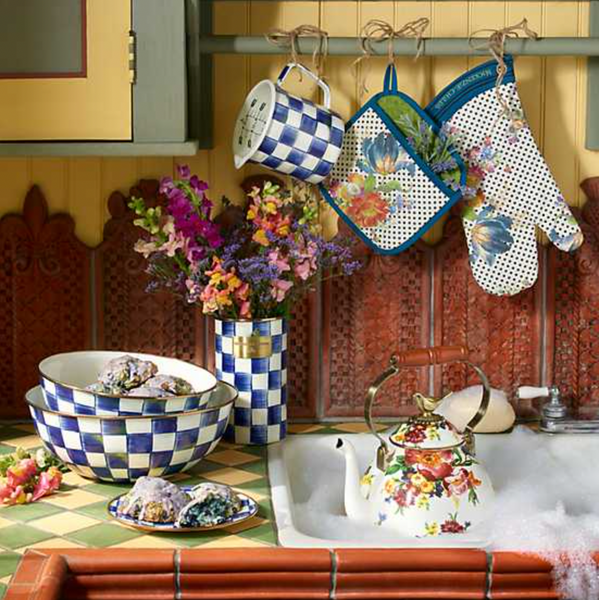 MacKenzie Childs Royal Check Enamel Everyday Bowl – Waiting On Martha