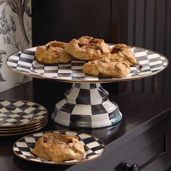 MacKenzie Childs Courtly Check Enamel Pedestal Platter – Waiting On Martha