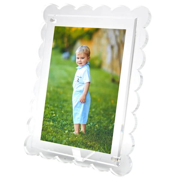 Clear Scallop Edged Acrylic Frame – Waiting On Martha