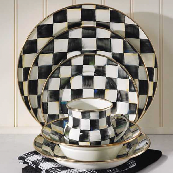 MacKenzie Childs Courtly Check Enamel Charger – Waiting On Martha