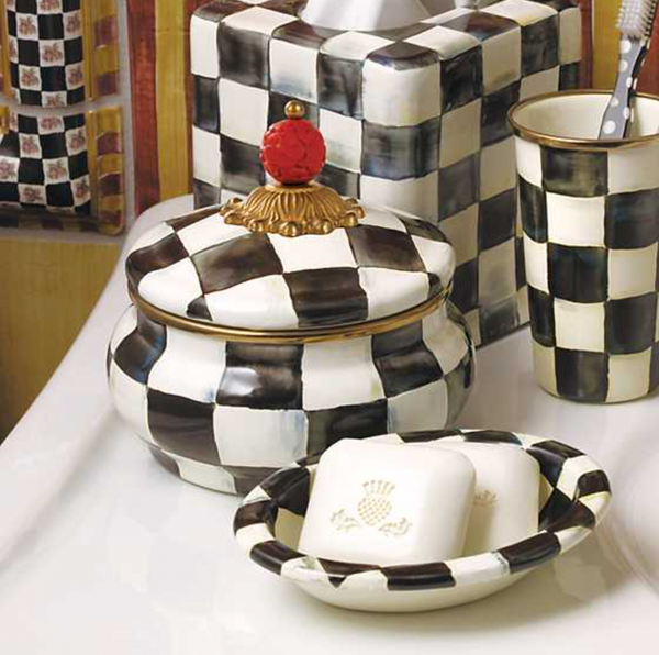 MacKenzie Childs Courtly Check Enamel Squashed Pot – Waiting On Martha
